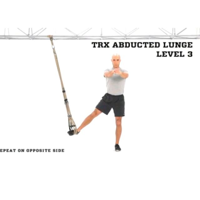 TRX Abducted Lunge (Level 3) by Alex 🌊. - Exercise How-to - Skimble