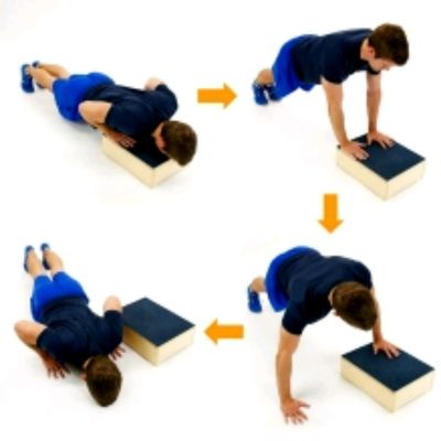 PUSH UP LATERAL STEP UP by Greg T. Exercise How to Skimble