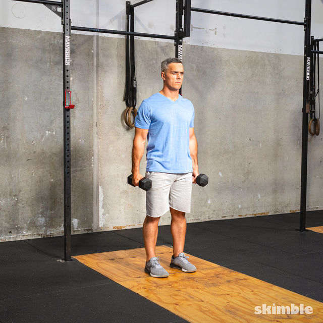 Right Leg Romanian Dead Lift to Curl Press - Exercise How-to - Skimble