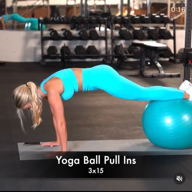 Yoga Ball Pull Ins by Miss M. - Exercise How-to - Skimble
