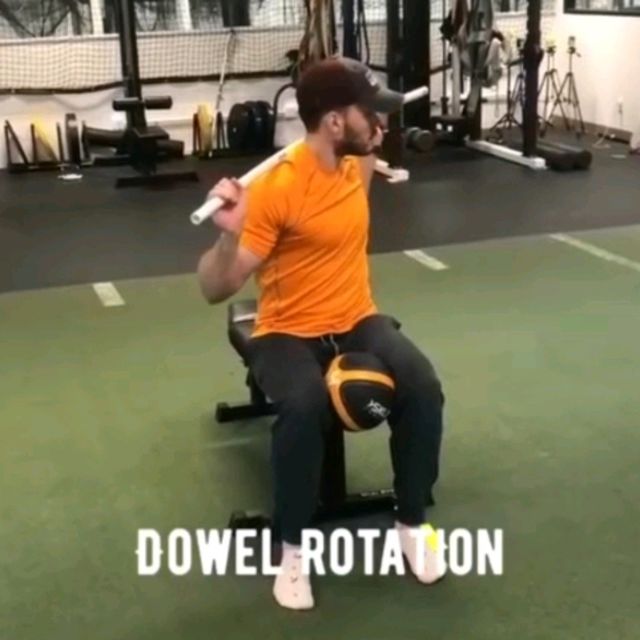 Dowel Rotation por Tanya P - Ejercicio Cómo hacerlo - Skimble
