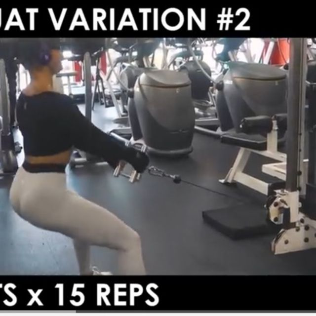 Cable Squat Variation #2 by Kelsey A. - Exercise How-to - Skimble