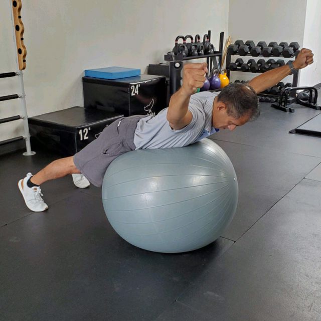 Stability Ball Lat Pull On