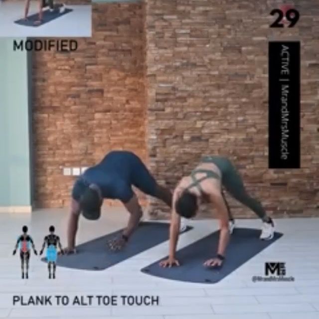 Plank to Alt Toe Touch by J D. - Exercise How-to - Skimble