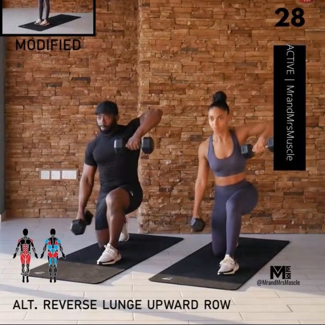 Alt Reverse Lunge Upward Row by J D. - Exercise How-to - Skimble