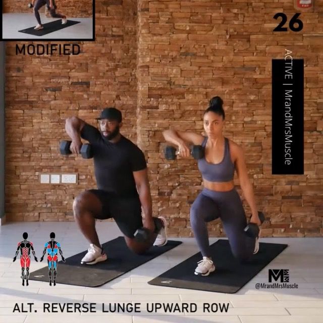 Alt Reverse Lunge Upward Row by J D. - Exercise How-to - Skimble