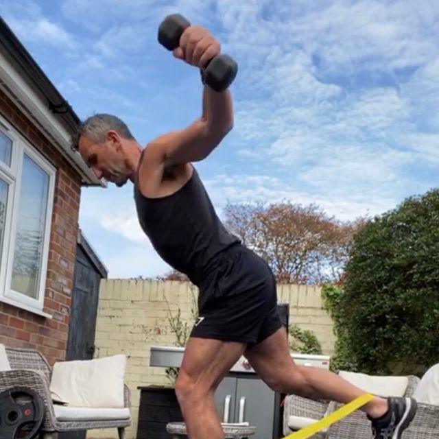 Banded Leg Raise With Dumbbell Lateral Arm Raises by Adele A ...