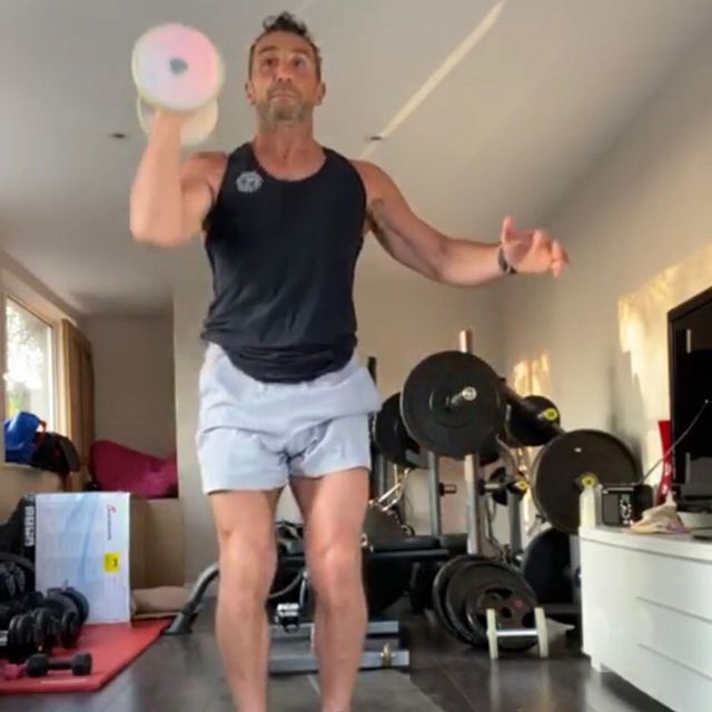 Single Arm At Side Clean & Press With Reverse Lunge Clean & Press by ...