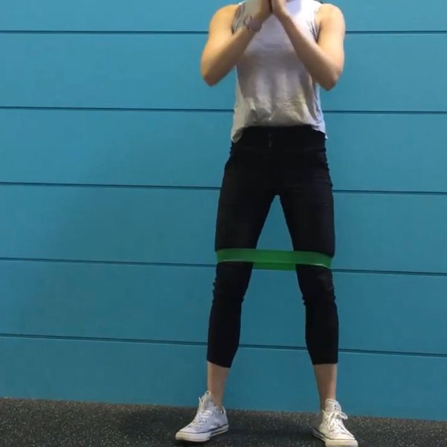 Banded Squats w/ Abduction Pulses by Brian Fallon - Exercise How-to ...