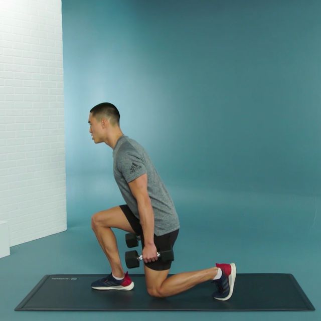 Left Leg DB Reverse Lunge w/ High Knees por Brian Fallon - Ejercicio ...