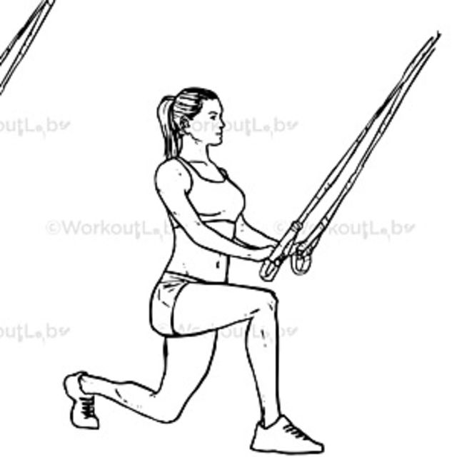 TRX reverse lunge by María Soto - Ejercicio Cómo hacerlo - Skimble