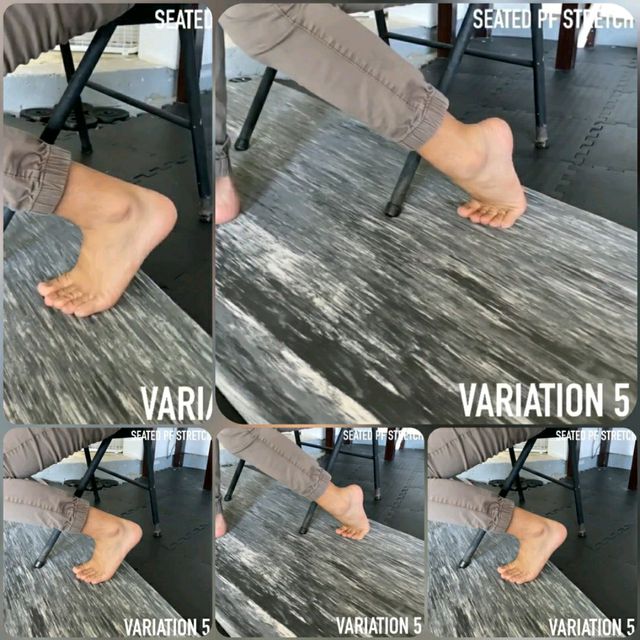 Seated PF Stretch (left) by Tanya P - Exercise How-to - Skimble