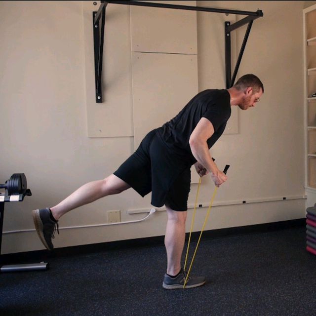 Band Leg Lift Balanced Reverse Flys by Patrick9 Morrisey - Exercise How ...