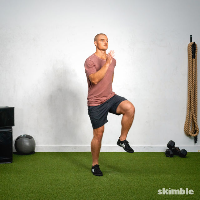 Skips in Place - Exercise How-to - Skimble Workout Trainer