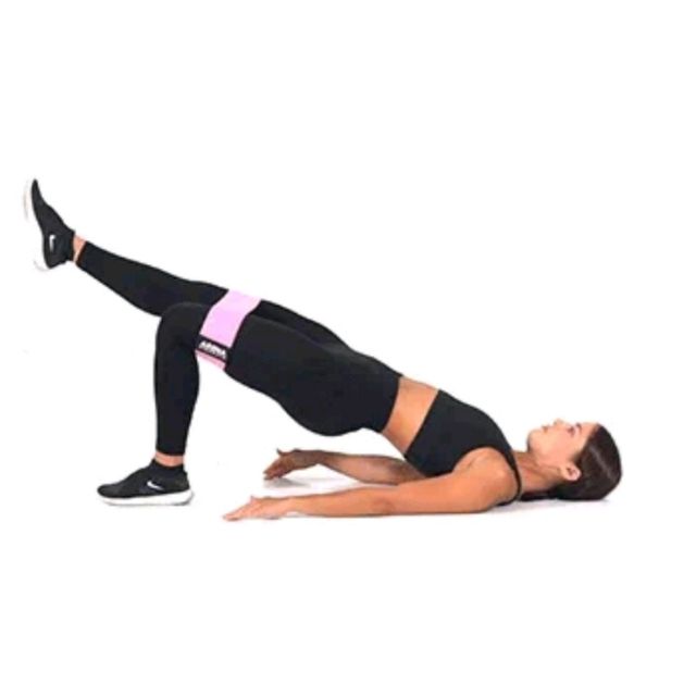 Single Leg Glute Bridge -Banded by Tanya M. - Exercise How-to - Skimble