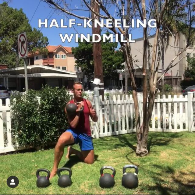 Half Kneeling Windmill by Rushfitness 💪🏽 - Exercise How-to - Skimble