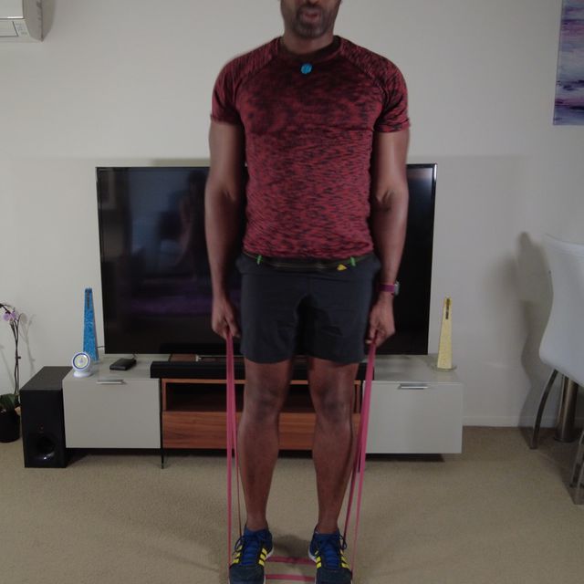 Band Squats by Daniel Arixi - Exercise How-to - Skimble