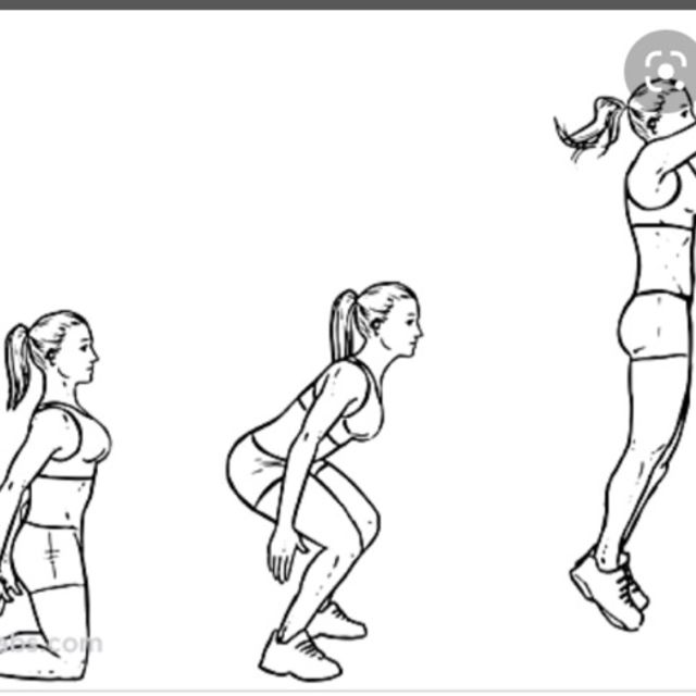 Knee To Jump Squat by ꧁𝒩𝒶𝓉𝒽𝒶𝓁𝒾ℯ ꧂ ℒ𝒾𝓉𝒶𝓁𝒾ℯ𝓃 - Exercise How-to - Skimble