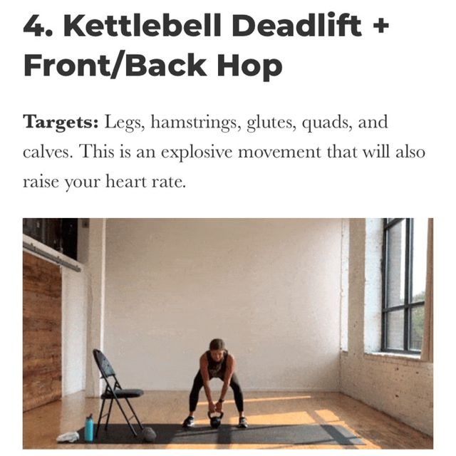 Kettlebell Deadlift To Front/back Hop por Rushfitness 💪🏽 - Ejercicio ...