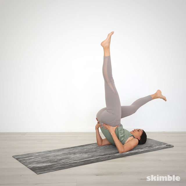 Scissors in Bridge - Exercise How-to - Skimble Workout Trainer