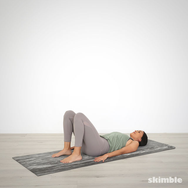 Scissors in Bridge - Exercise How-to - Skimble Workout Trainer