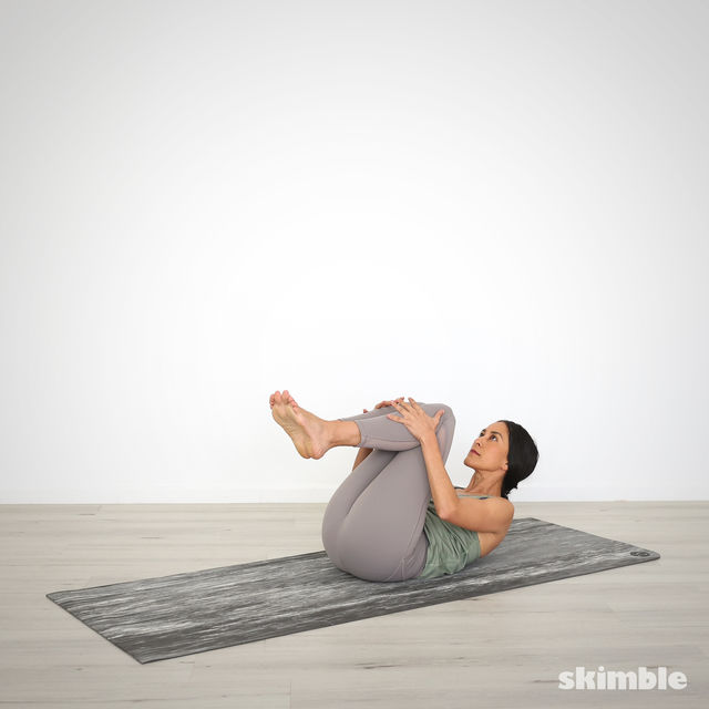 Crunches with Knee Hugs - Exercise How-to - Skimble