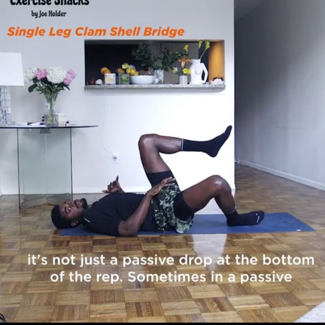Single Leg Clam Shell Bridge by Rushfitness 💪🏽 - Exercise How-to - Skimble