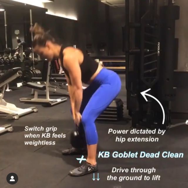 KB Goblet Dead clean by Rushfitness 💪🏽 - Exercise How-to - Skimble