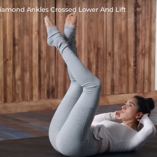 Supine Legs In Diamond Ankles Crossed Lower And Lift by Rushfitness 💪 ...