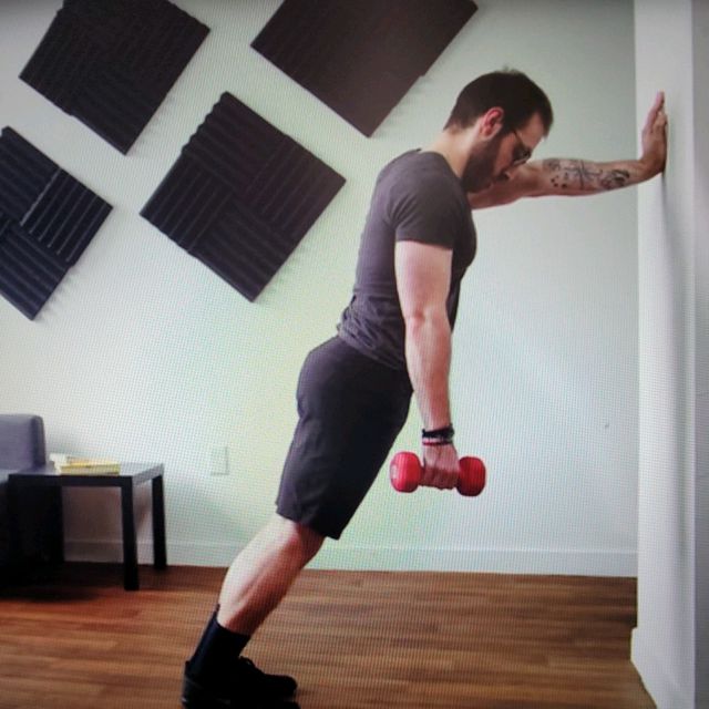 Leaning Calf Raise by B B. - Exercise How-to - Skimble