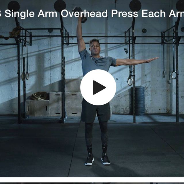 Single Arm OH Press by Rushfitness 💪🏽 - Exercise How-to - Skimble