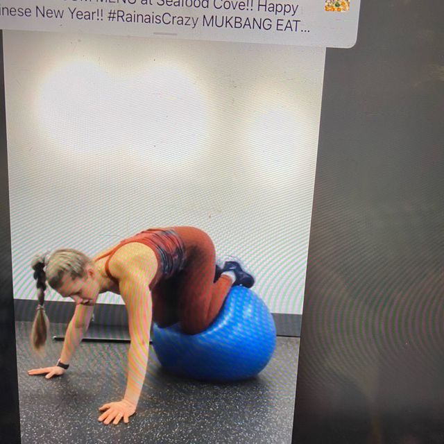 Plank With Feet On Ball Roll In And Out by Melissa Leng - Exercise How ...