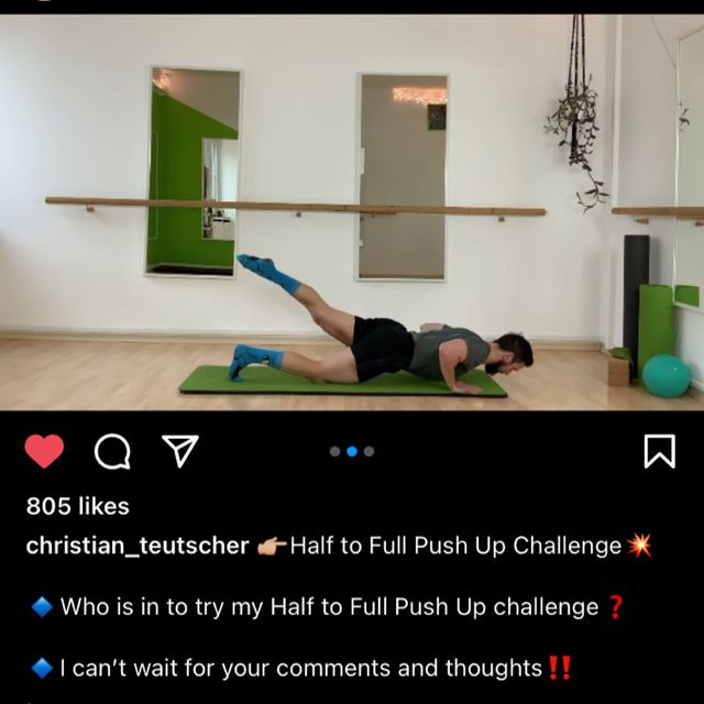 Full Pushup Leg Lifts. Knee Down One Leg Lifted Pushup by Rushfitness 💪 ...