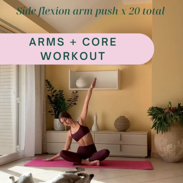 Side Flexion Arm Push (forarm Down Press Palm To Raise) by Rushfitness ...