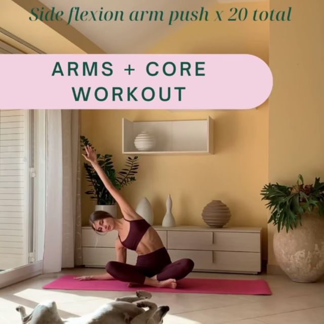 Side Flexion Arm Push (forarm Down Press Palm To Raise) by Rushfitness ...