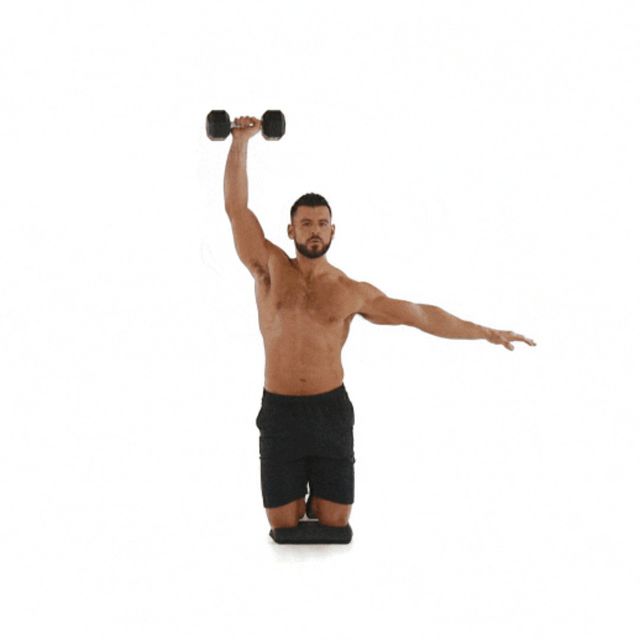 Kneeling Single-Arm Press by Brittany D. - Exercise How-to - Skimble