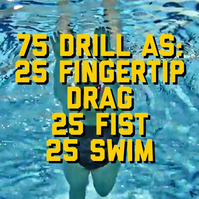 75 Drill as: 25 Fingertip Drag, 25 Fist and 25 Swim by Brian F ...