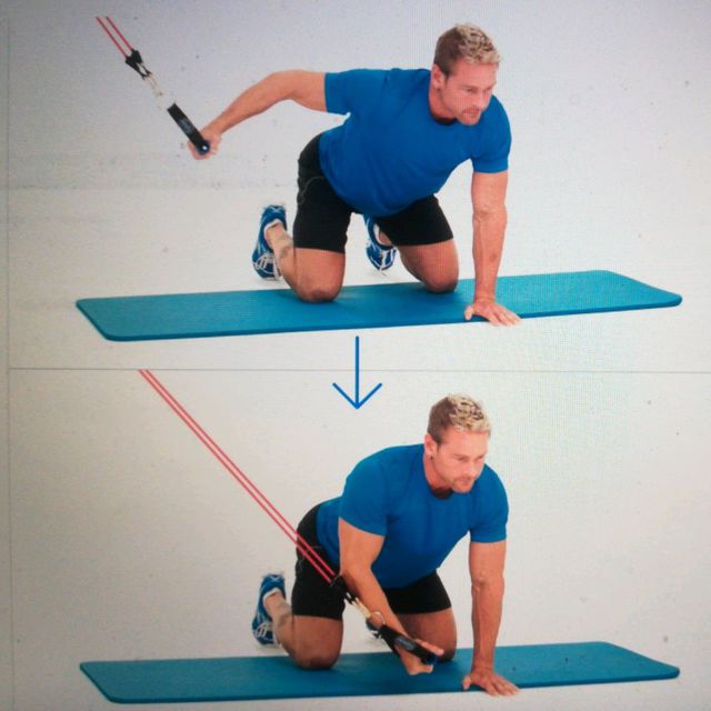 Kneeling One-arm Fly With Bands by Titanshores _ - Exercise How-to ...
