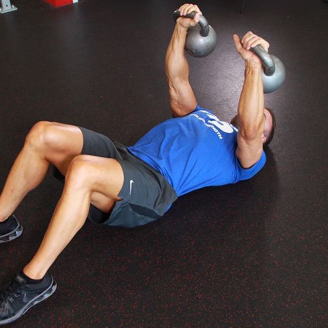 Kettlebell Floor Press by Elizabeth Helmick - Exercise How-to - Skimble