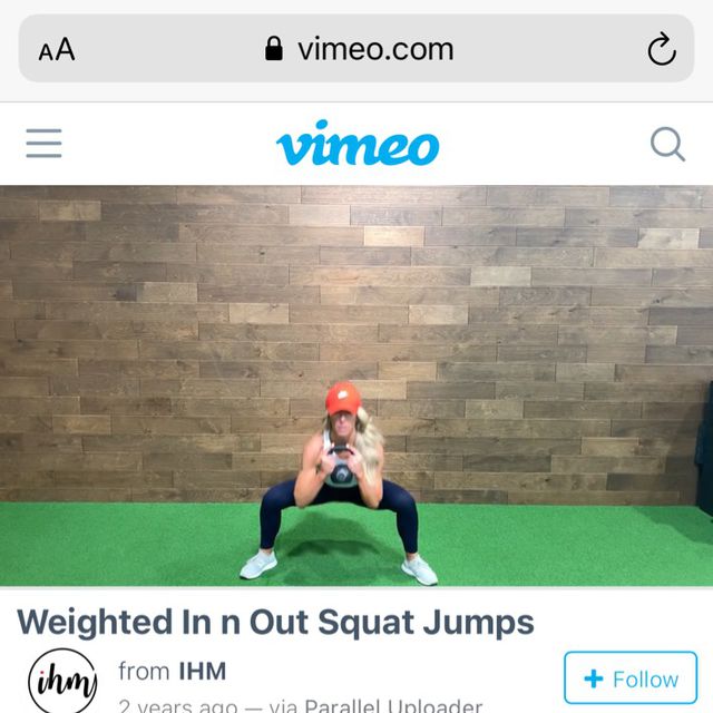 Weighted In/Out Squat Jump Squat by Kaitlyn Gallant - Exercise How-to ...