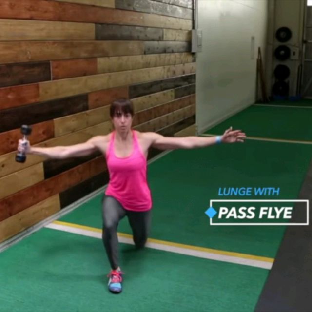 Lunge With Pass Flye by Chan Y. - Exercise How-to - Skimble