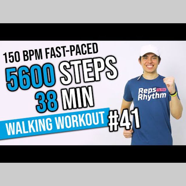 150 BPM Fast-Paced Workout • 5600 Steps in 38 Min • Walking Workout #41 ...