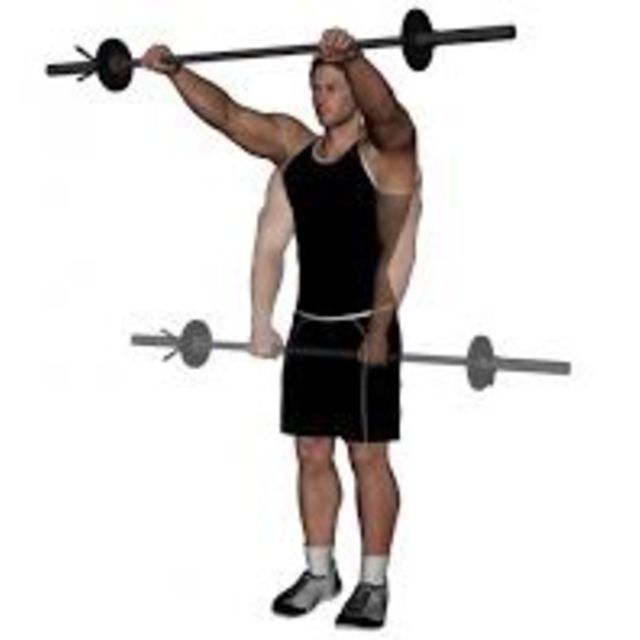 Overhead Barbell Front Raises by Elizabeth Helmick - Exercise How-to ...
