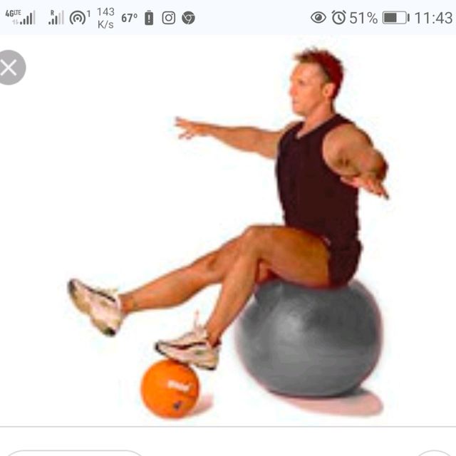 Stability Ball Sit With Shoulder External Rotation by Chan Y ...