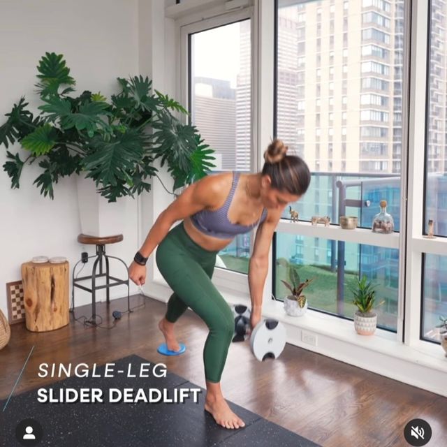 Single Leg Deadlift Slide by Rushfitness 💪🏽 - Exercise How-to - Skimble