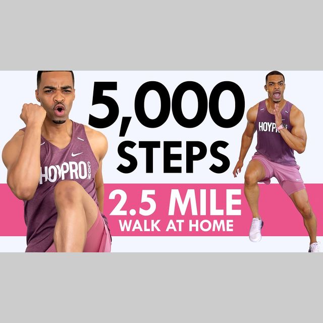 5,000 Steps At Home Workout | Knee Friendly - Free Cardio Workout - Skimble