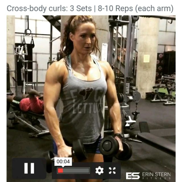 Cross-body curls: 3 Sets | 8-10 Reps (each arm by Corporal K ...