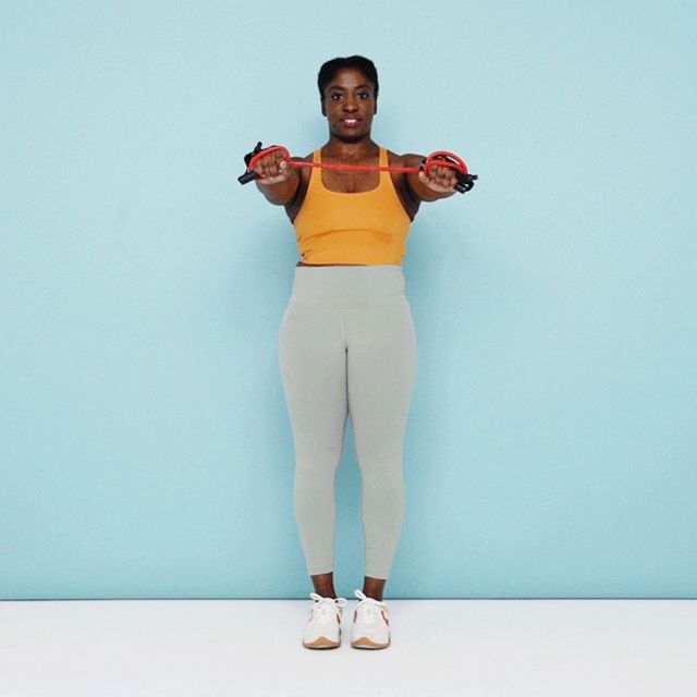 Resistance Band Pull Apart by Mel Jardine - Exercise How-to - Skimble