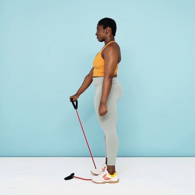 Overhead Resistance Band Stretch by Mel Jardine - Exercise How-to - Skimble