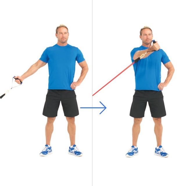 Single Arm Chest Flye With Resistance Band by John W. - Exercise How-to ...